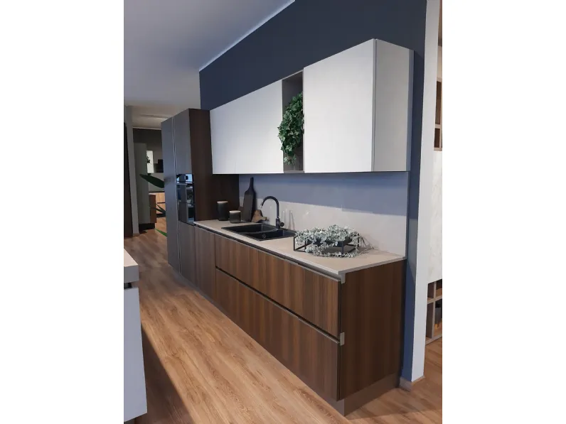 Cucina Febal moderna ad isola altri colori in laminato materico Ego ...