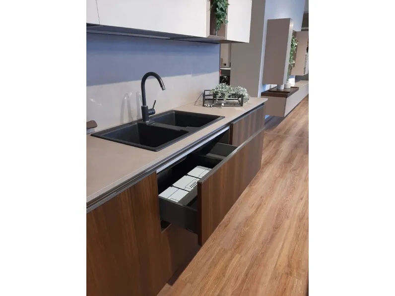Cucina Febal moderna ad isola altri colori in laminato materico Ego ...
