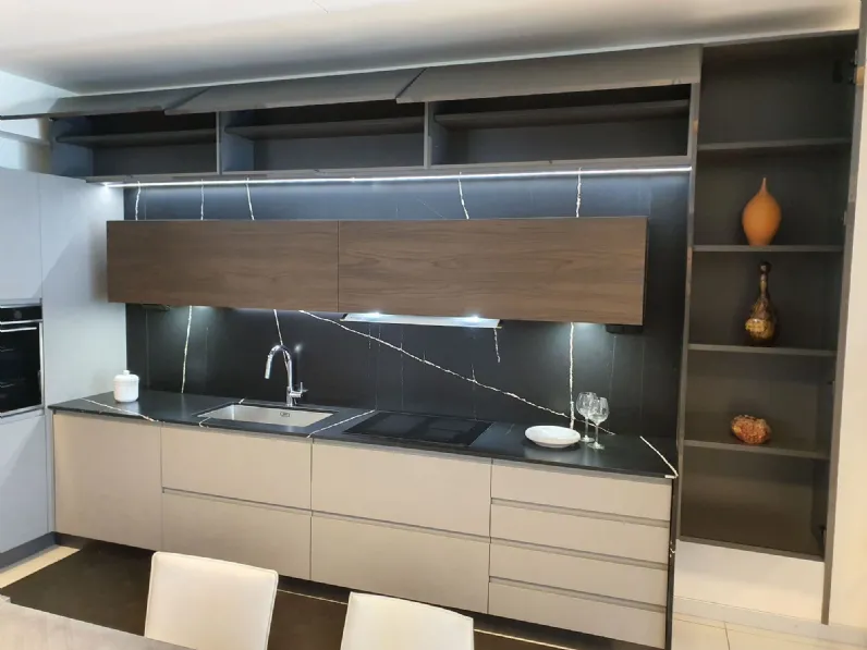 Cucina grigio moderna ad angolo K5 wega Arredo3 a soli 11950€