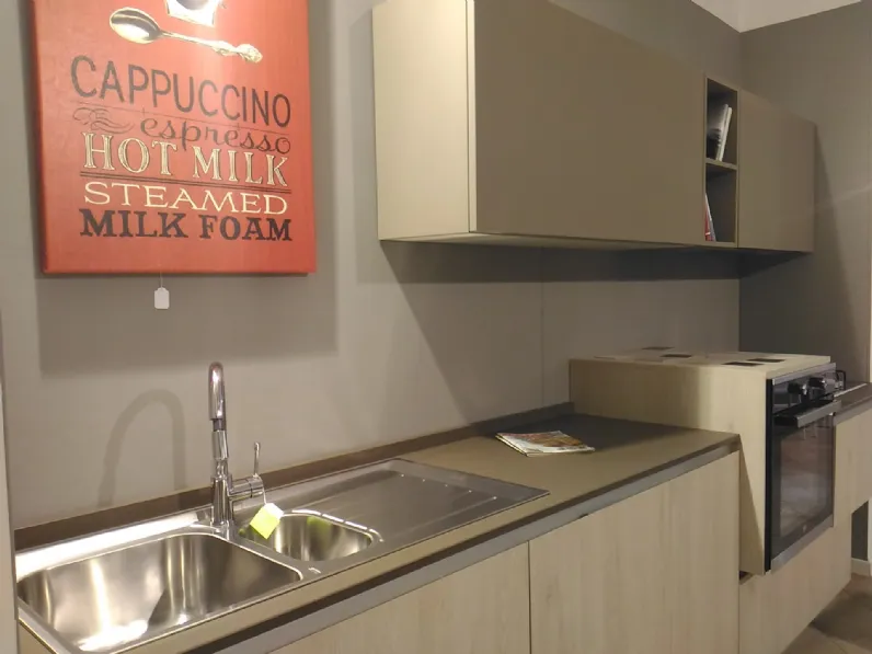 Cucina design rovere chiaro Doimo cucine lineare Materia scontata