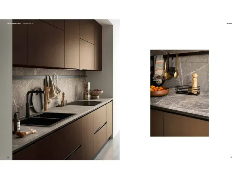 Cucina Ar-due moderna lineare altri colori in melaminico Easy