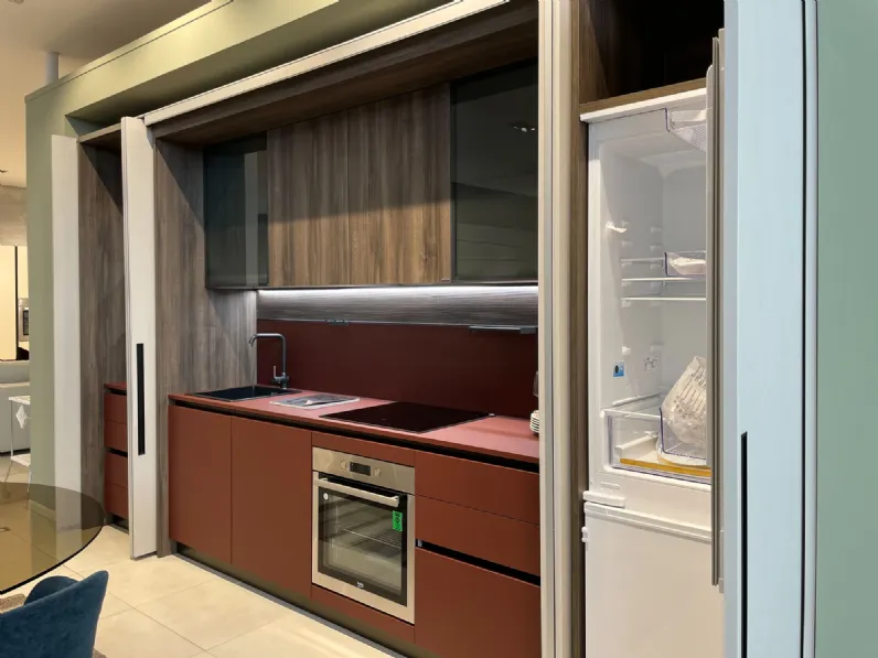 Cucina lineare moderna rossa Scavolini Boxlife a soli 15500€