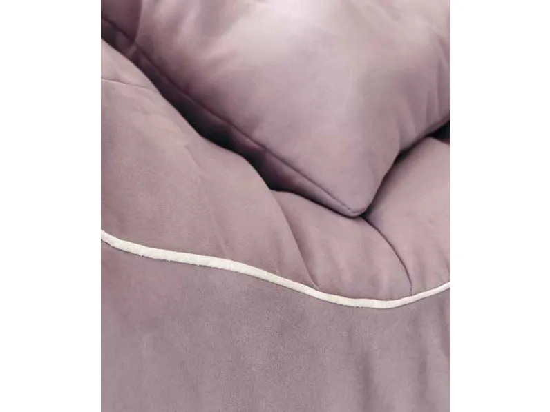 Divano mod. Venezia Md Work con penisola, piuma e cinghie elastiche a ...