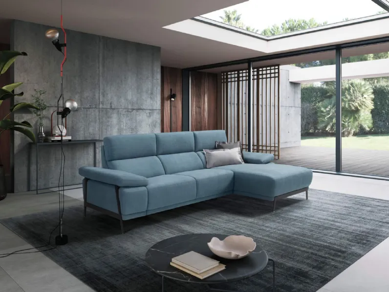 Divano con penisola in Tessuto Sofangel a prezzo scontato