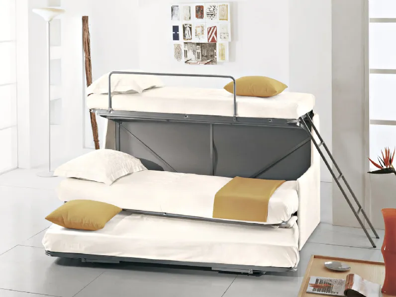 Divano letto Sidney con letto a castello a prezzo ribassato