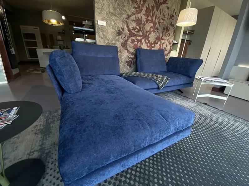 Divano con penisola Valentini Stone PREZZI OUTLET sconto 55%