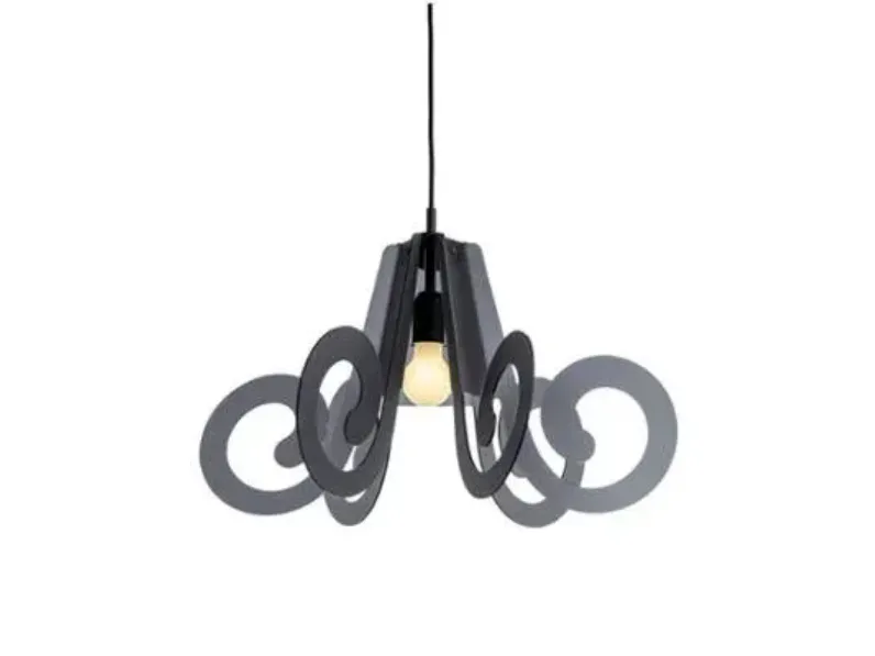 Lampada a sospensione stile Moderno Ricciolo grande fume' 120064 ...