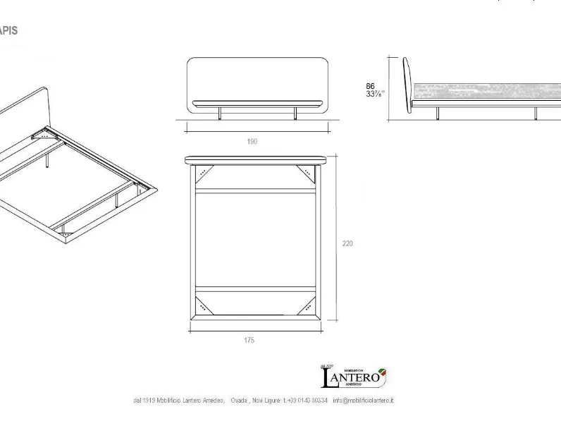 Letto Letto clapis Mdhouse SCONTATO a PREZZI OUTLET