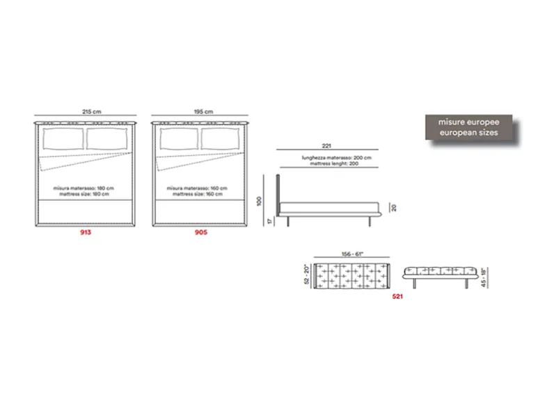 Letto Muzzle bed di Max divani scontato del 30%