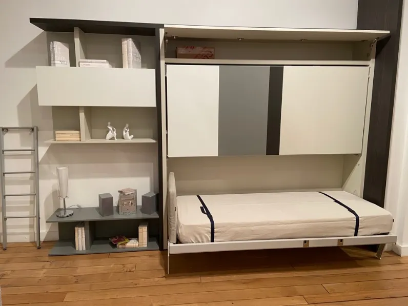 Letto singolo a scomparsa in legno KALI DUO 2200 di Clei