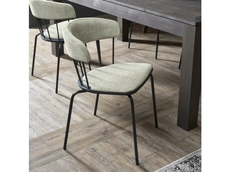 Sedia da soggiorno Isotta 2 di Dialma brown SCONTATA 35%