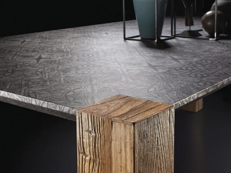 Tavolo Lisbona Nature design in legno Fisso