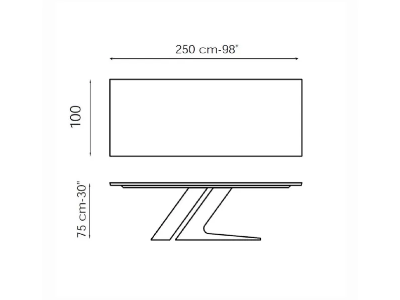 Tavolo Bonaldo Tavolo in legno rovere natur c/nodi bonaldo tl250 ...