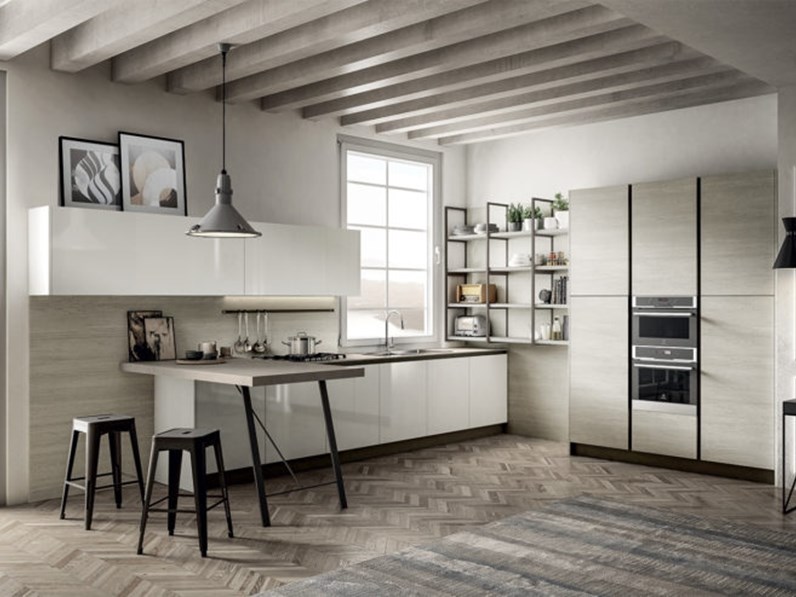 Cucina moderna ad angolo Arredo3 A 1 a prezzo ribassato