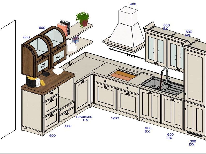 Cucina Scavolini FAVILLA laccata in Offerta Outlet