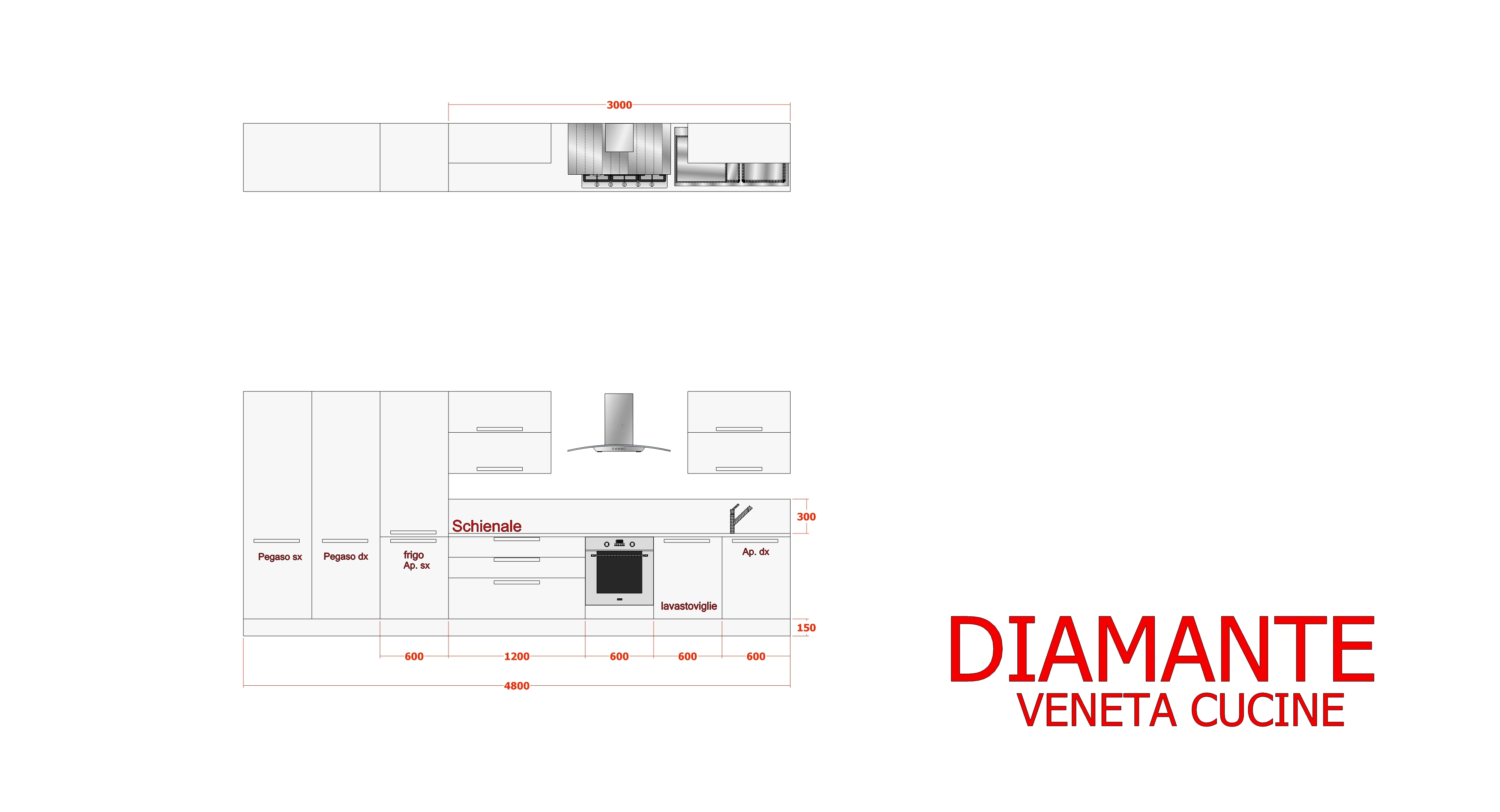 Cucina Veneta Cucine Diamante, veneta cucine Vetro - Cucine a prezzi ...