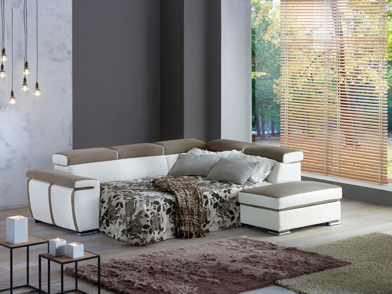 Divano angolare in stile Design Con seduta estraibile a prezzi outlet