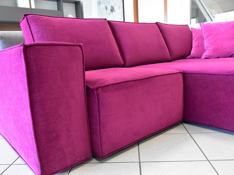 Divano con seduta allungabile DROP di Samoa, con penisola reversibile ...