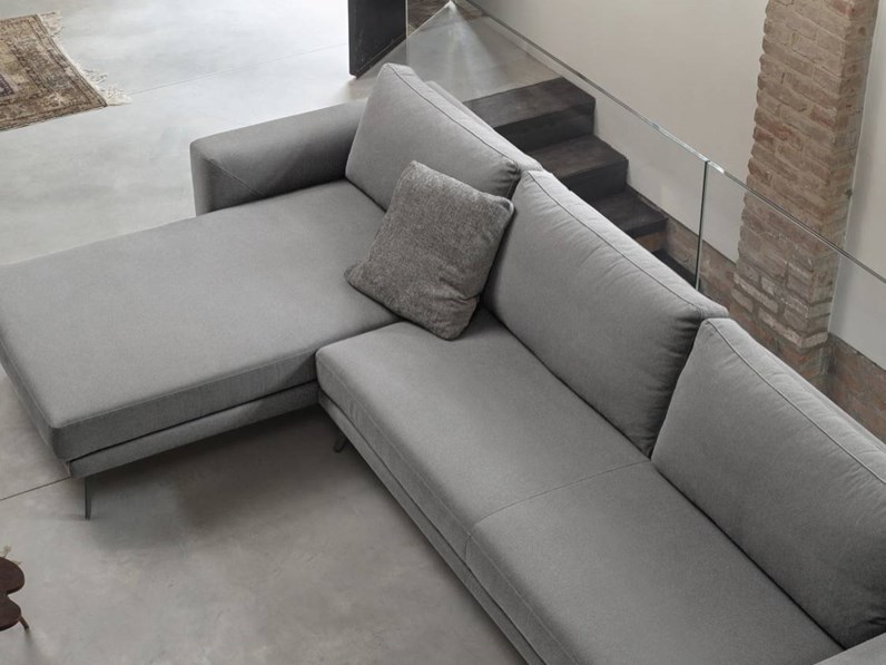 Divano Doimo Salotti Philip .92 Divani con chaise longue Tessuto