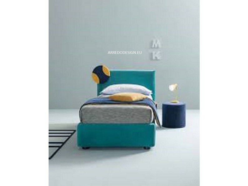 Letto imbottito con gambe Plain * Samoa a prezzo scontato