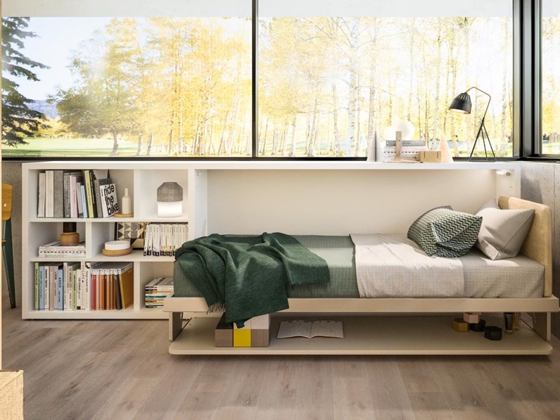 LETTO SINGOLO in legno KALI 90 BOARD di Clei