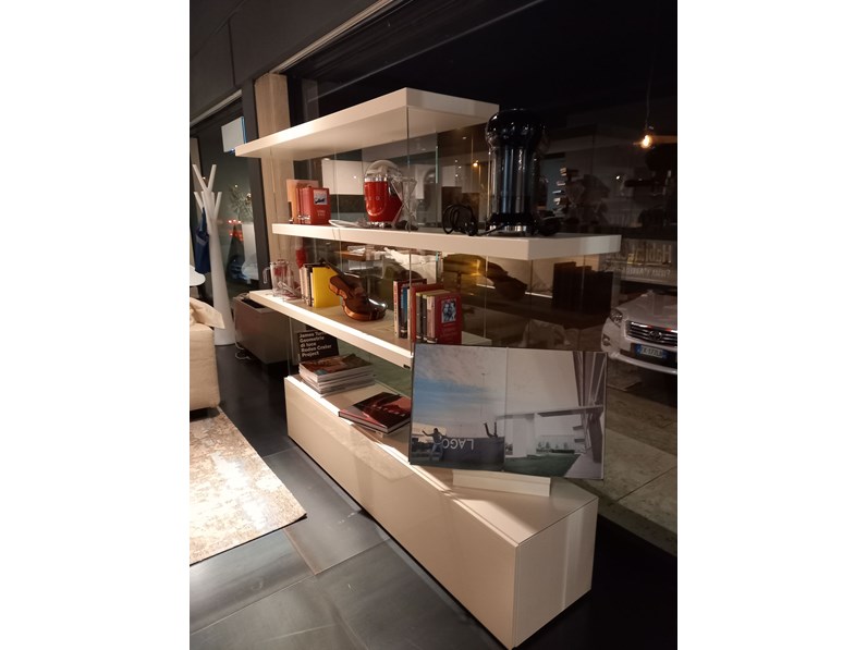 Libreria Lago in laccato opaco in Offerta Outlet: scopri Air