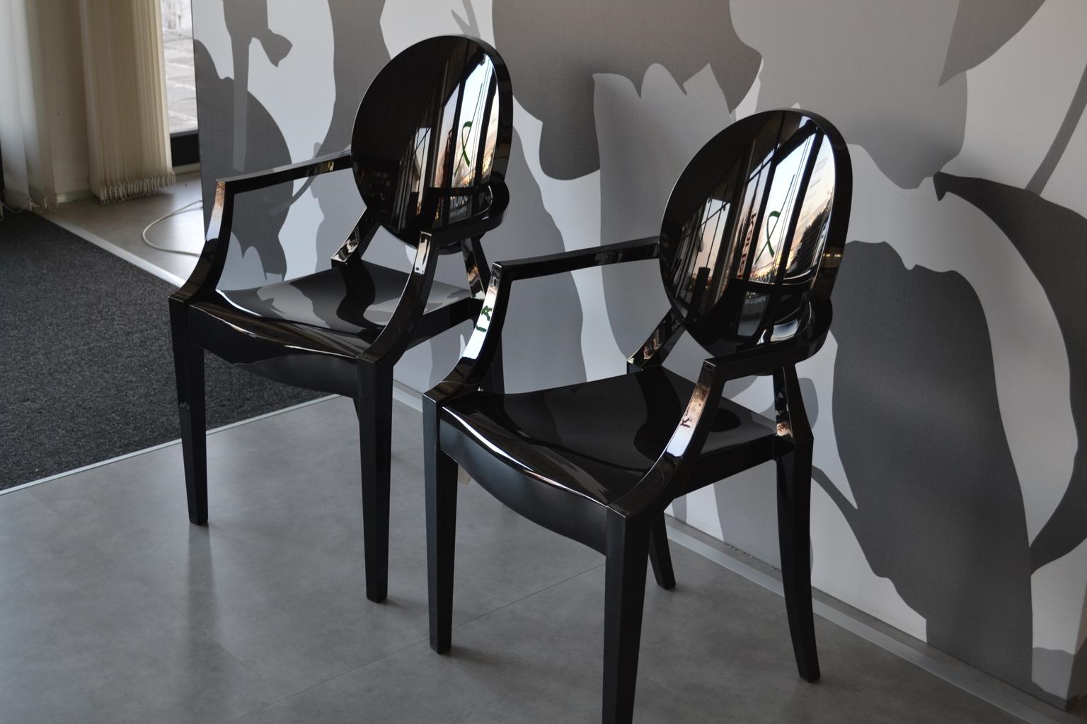 Kartell 2 Sedie Louis ghost nero - Sedie a prezzi scontati
