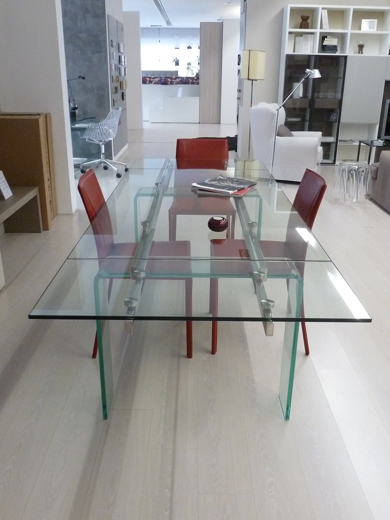 Tavolo allungabile Ozzio Italia modello Phantom piano e struttura in ...