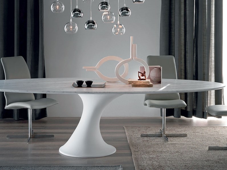 Tavolo in marmo ovale Reef Cattelan italia in offerta outlet