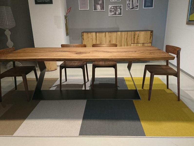 Tavolo rettangolare in legno Bedrock c Riva 1920 in Offerta Outlet